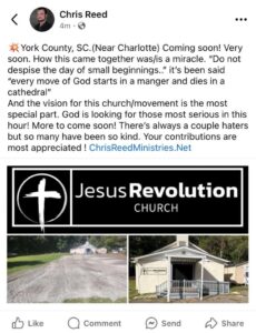 Chris Reed Starts Church, Calls for ‘Revolution’ Wks After Admitting ...