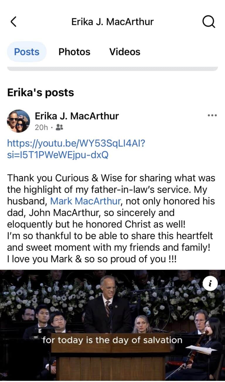 John MacArthur's Son Gives Surprise Eulogy at His Funeral